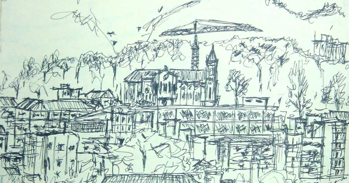 Crowded Baguio City Drawings - Voyager-3