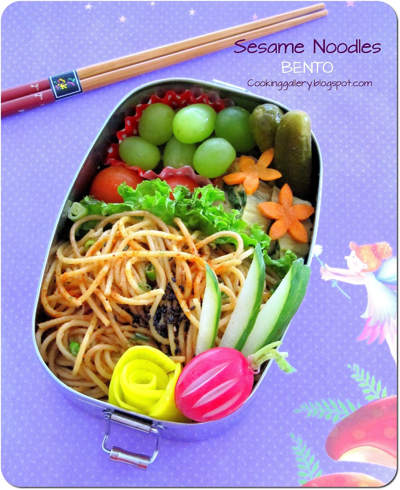 Vegetarian Bento: Sesame Noodles | Cooking Gallery