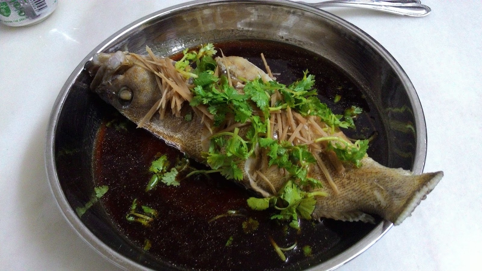 My Cooking Recipe : 酱油清蒸石斑鱼Steamed Garoupa Fish With Soy Sauce