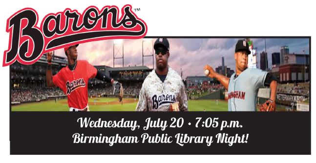 Birmingham Barons to Hold Birmingham Public Library Night on Wednesday ...