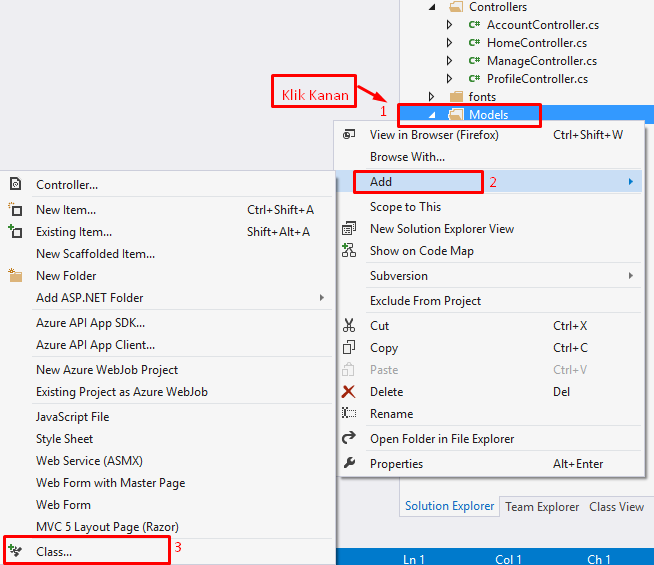 Kode Dot Net: ASP.NET MVC 5 - [Part 04] Membuat Model