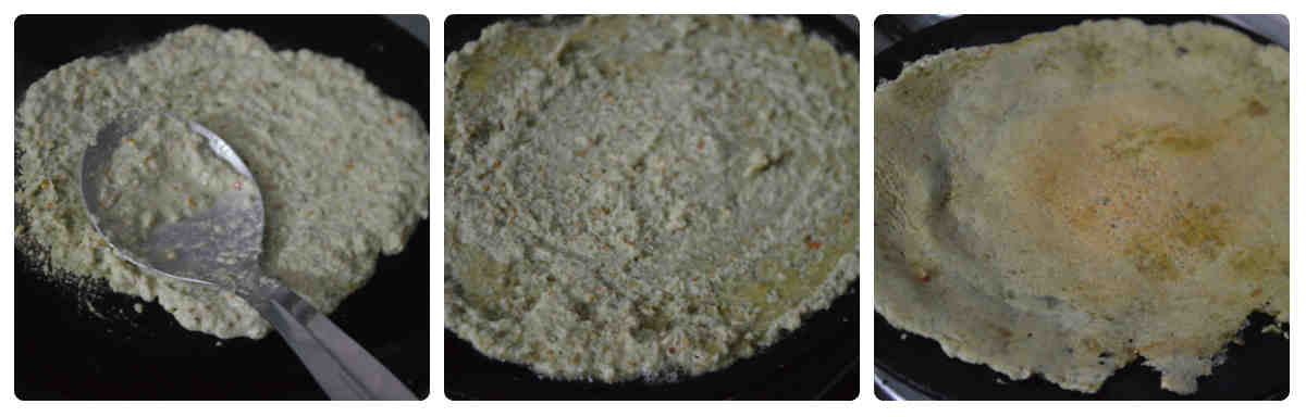 Upala: Sprouted Karamani Samai Adai/ Red Cowpeas little millet adai