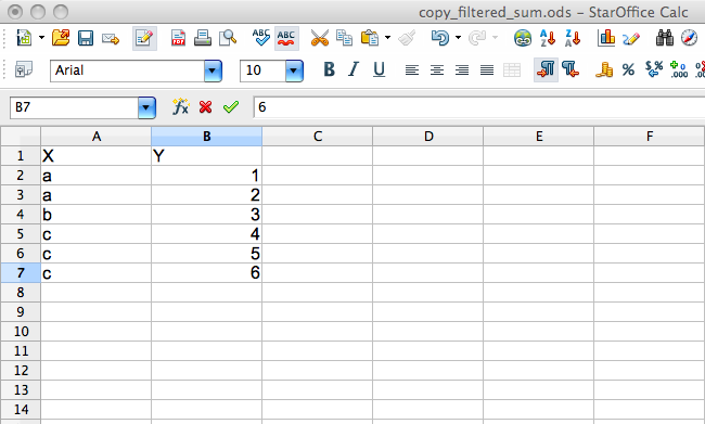 Andreas' Technical Tidbits: OpenOffice.org - copy subtotal cells only
