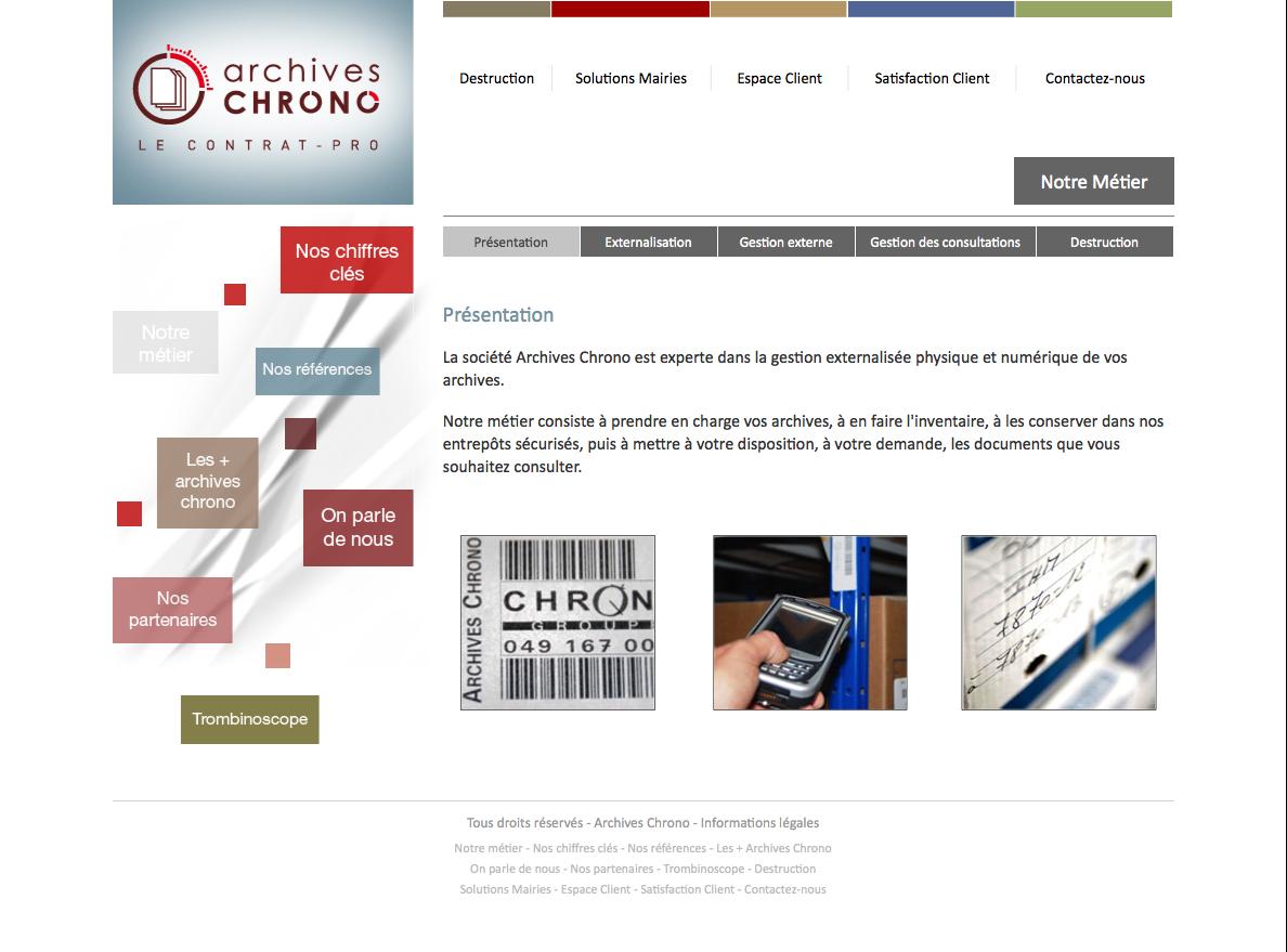 Le blog: Un nouveau site internet pour Archives Chrono