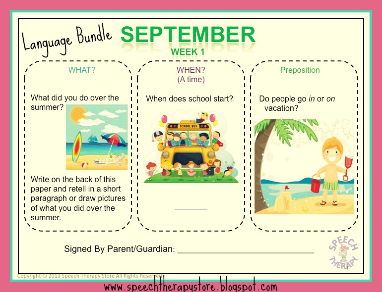 Speech Therapy: Freebies