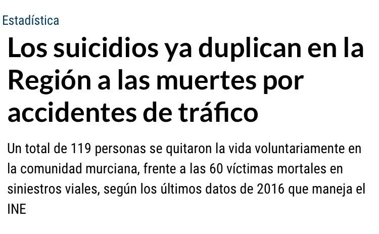La Voz De Murcia Los Suicidios Ya Duplican A Las Muertes Por