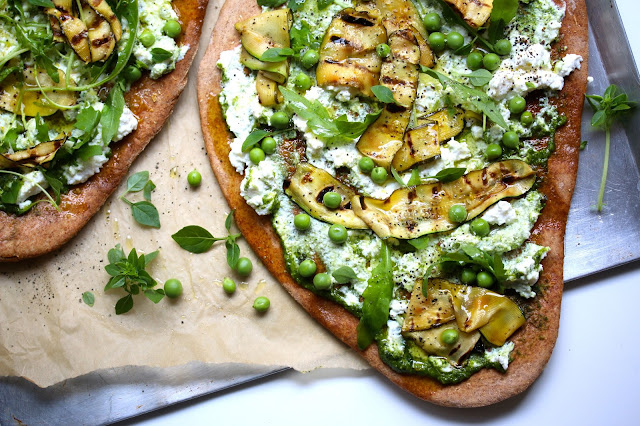 Spelt Spring Veggie Pizza
