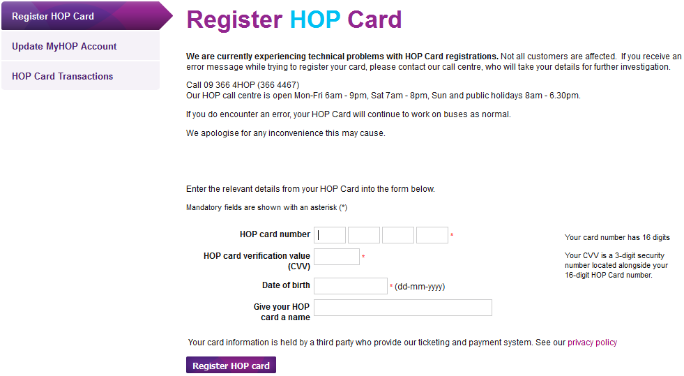 Working Holiday Kiwi: HOP Cards