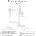 Madeoifran B1/B2: Fruits et légumes: mots croisés