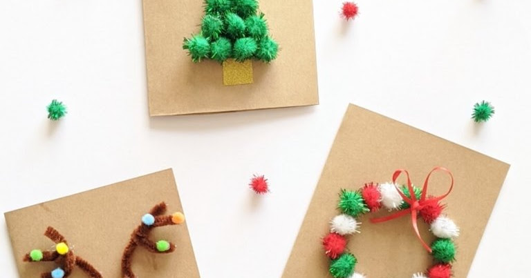 Pom Pom Christmas DIY Cards - The Joy of Sharing