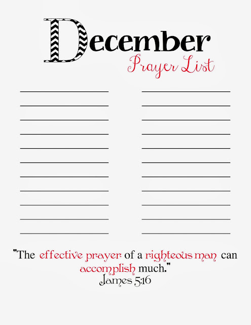 Doodles & Stitches: Prayer List Printable - December