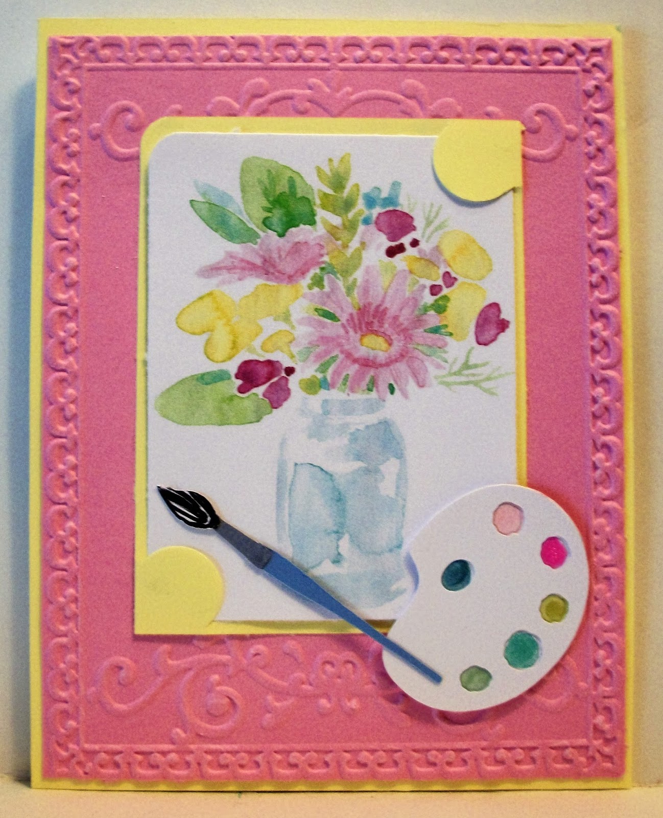 For the Love of Cardmaking: Painters Card for my Sister-in-laws Birthday