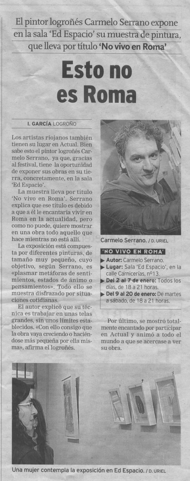 Carmelo Serrano fresco painter: Exhibitions