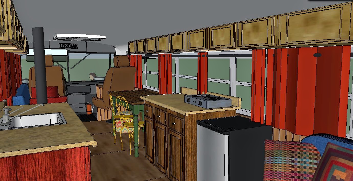 Sweatsville: Skoolie SketchUp Lay-out and Video