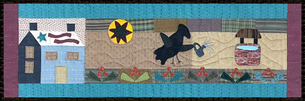 Crane Design by Jan Mott Wool Applique Penny Rug & Punchneedle Patterns ...