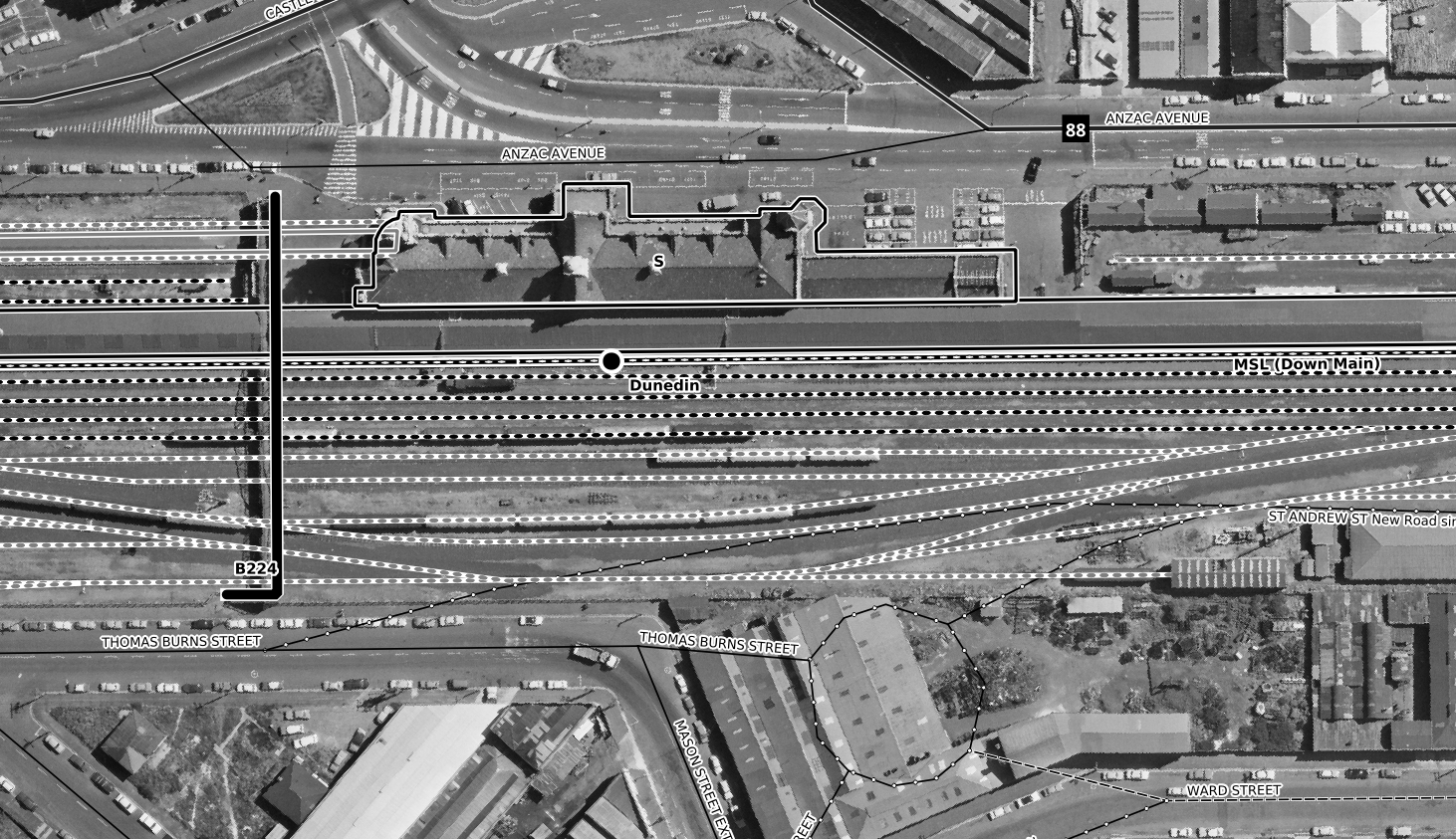 New Zealand Rail Maps: MSL Dunedin-Mosgiel [1B]: Dunedin Station 2 ...
