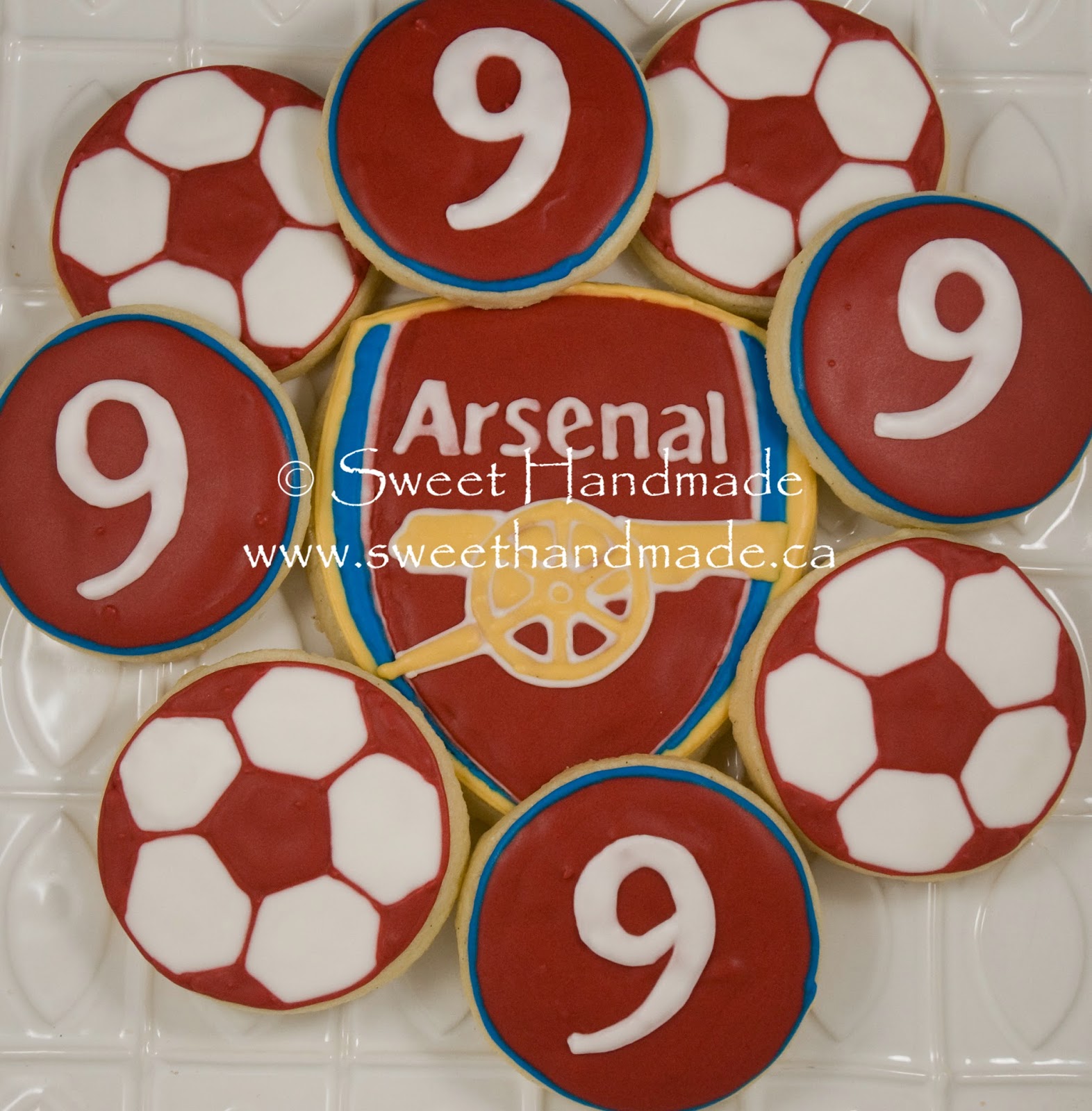 Sweet Handmade Cookies: Arsenal Football (Soccer) Cookies