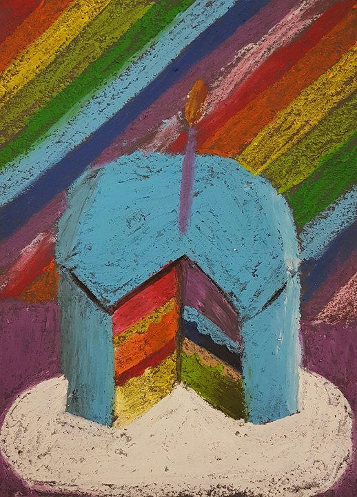 artisan des arts: Wayne Thiebaud Cakes with oil pastel - grade six