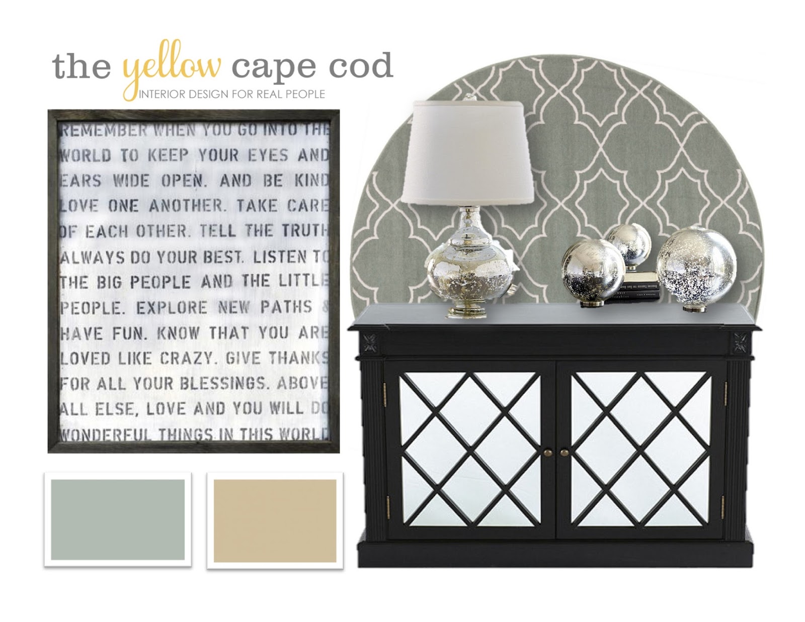 The Yellow Cape Cod: Simple But Striking Foyer