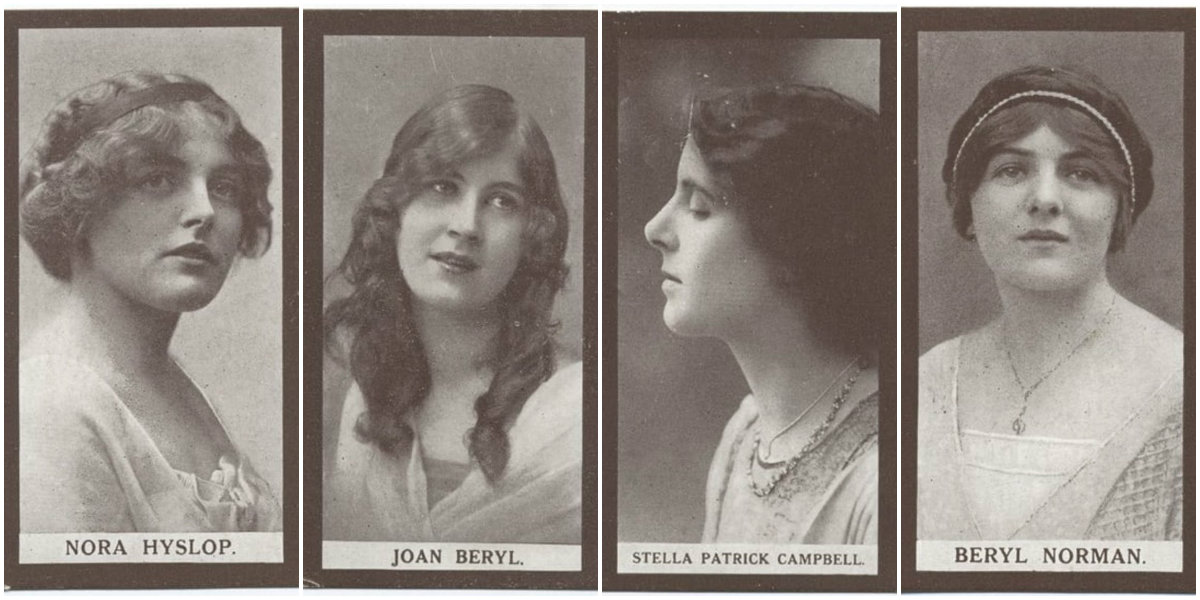 Vintage Portraits of 30 Beautiful Young Actresses on Cigarettes Tobacco ...