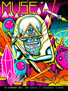 INSIDE THE ROCK POSTER FRAME BLOG: Munk One Muse Tour Poster Sets On Sale