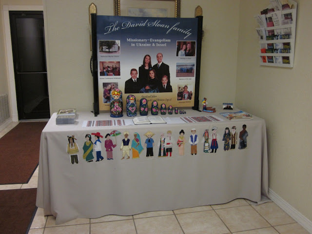 With Love from Ukraine...: Missionary Monday - Display Table