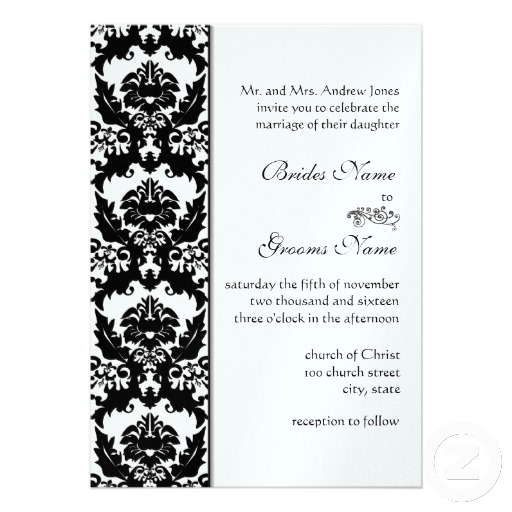 black wedding invitations