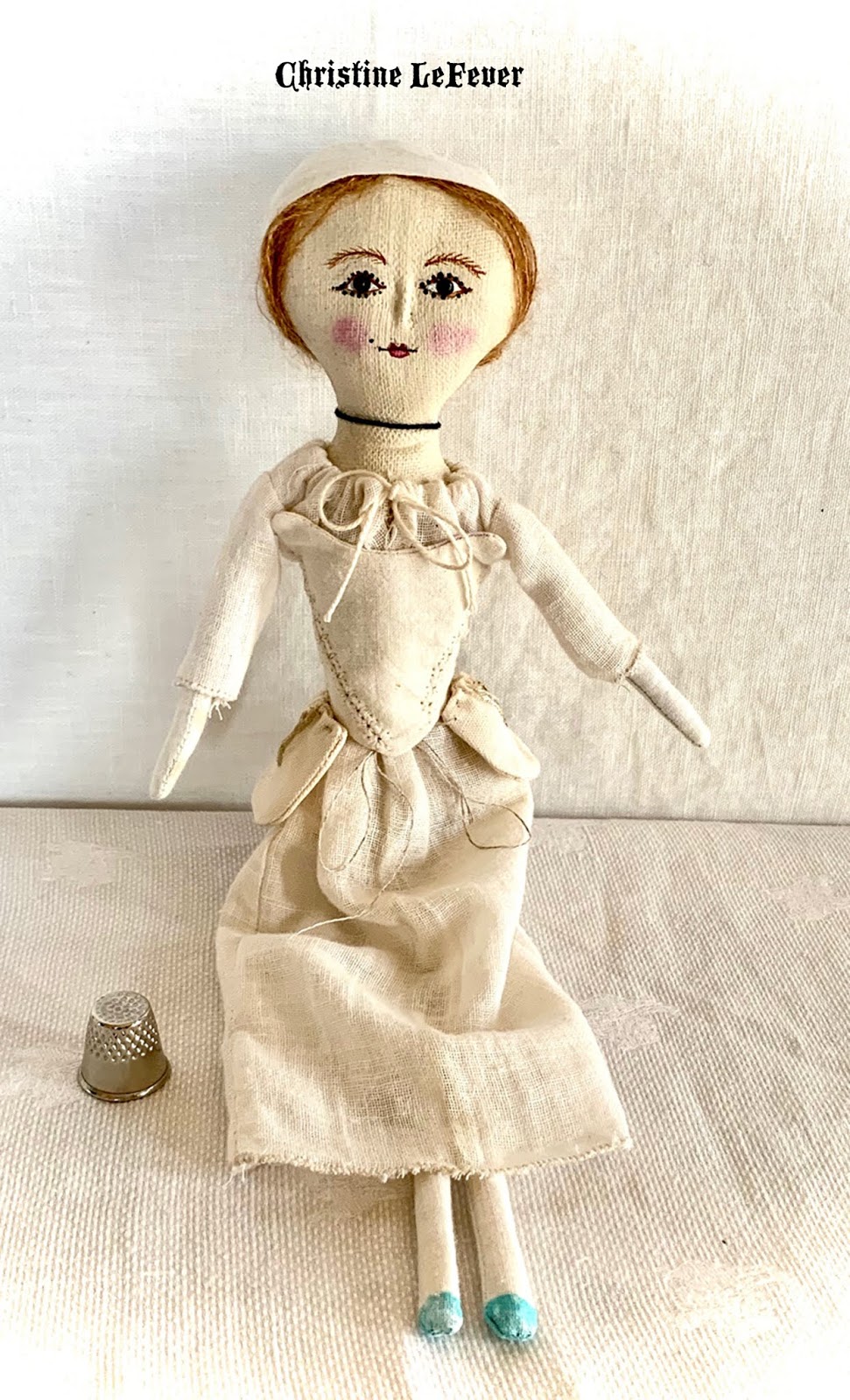 Christine LeFever: Cloth Queen Anne Doll ~ "C" ~ SOLD