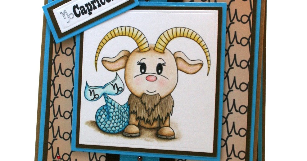 Capricorn Birthday Card With Digital Delights Capricorn Digital Stamp
