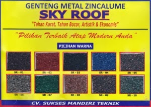 UKURAN KEMIRINGAN ATAP GENTENG METAL SAKURA, MULTIROOF, SURYA ROOF ...