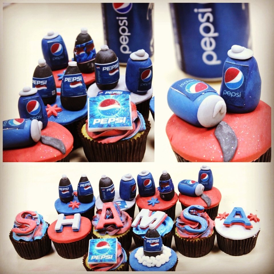 Reem's Cake Boutique: Pepsi Themed Cupcakes