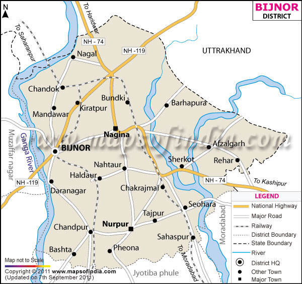 Bijnor Details: Bijnor Map