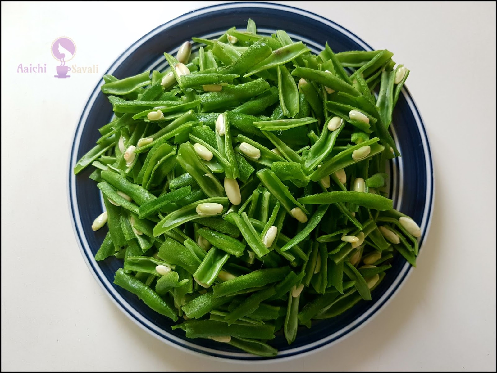 Quick and Easy: Ghevdyachi bhaji /Common Beans stir fry - Aaichi Savali