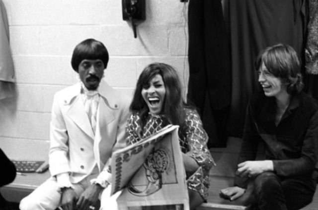 Ike and Tina Turner, Mick Jagger, and Claudia Lennear Backstage at ...