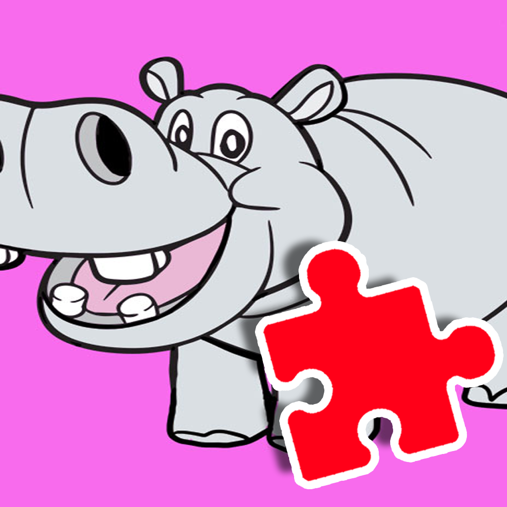 Hippo Cartoon Jigsaw Puzzles For Kids Version