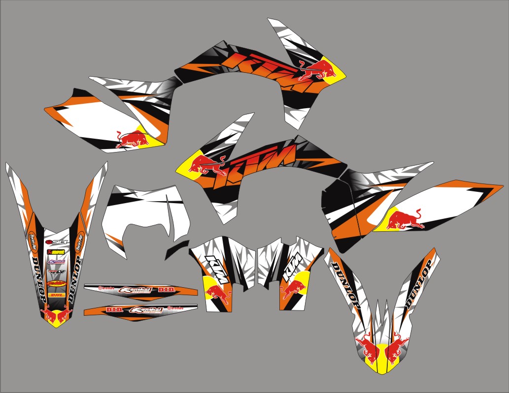 Decal KTM EXC-f 2012 - 2016 - DECALS MOTOCROSS CUSTOM GRAPHICS