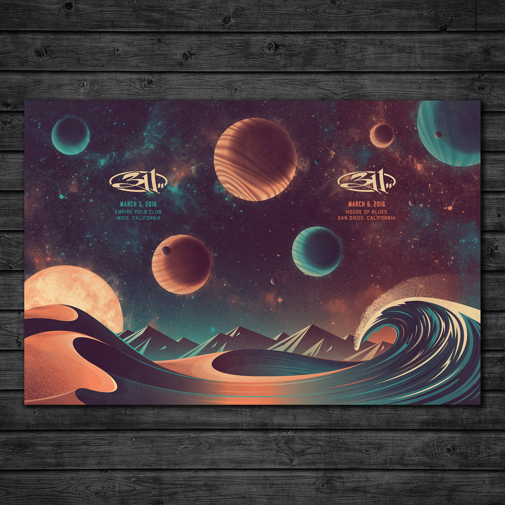 INSIDE THE ROCK POSTER FRAME BLOG: 311 DKNG Studios Indio & San Diego ...