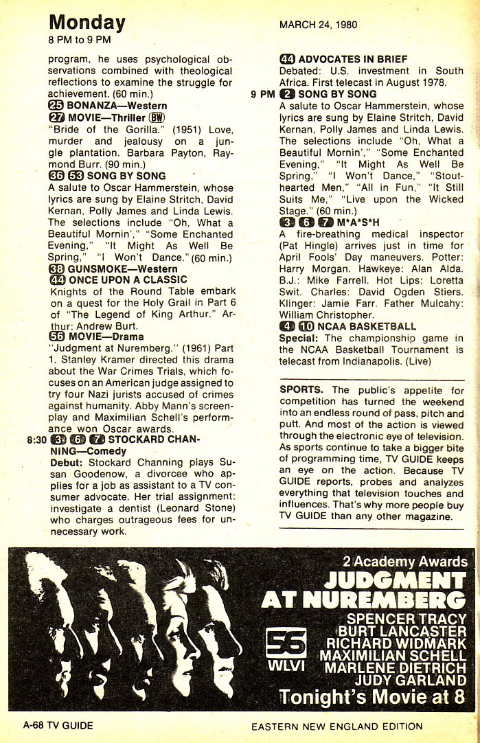 TV Guide Time Machine: More TV Guide Blurbs (1980)