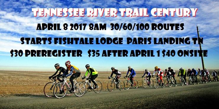 Paris Landing Tourism League: Tennessee River Trail Century Ride