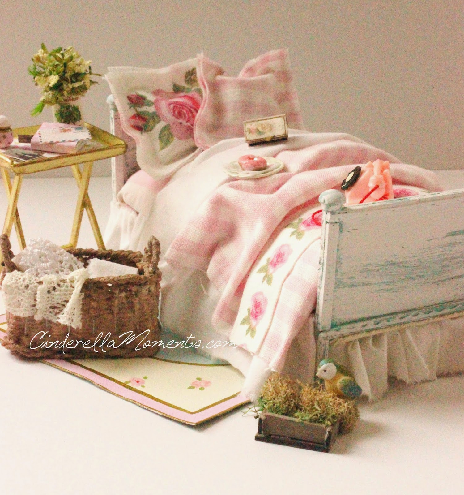 Cinderella Moments: Dollhouse Miniature Tray Table Tutorial