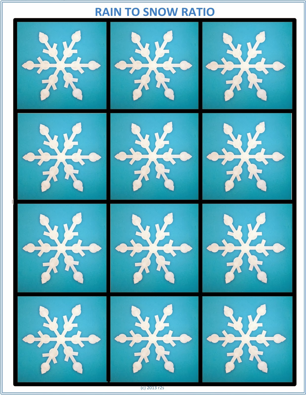 Rainbows to Snowflakes~A Creative Life: How Can You Teach RATIOs with Snow?