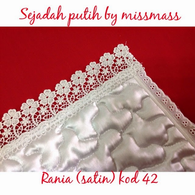 Sejadah Putih By Missmass Collection: Jenis-jenis renda untuk sejadah ...