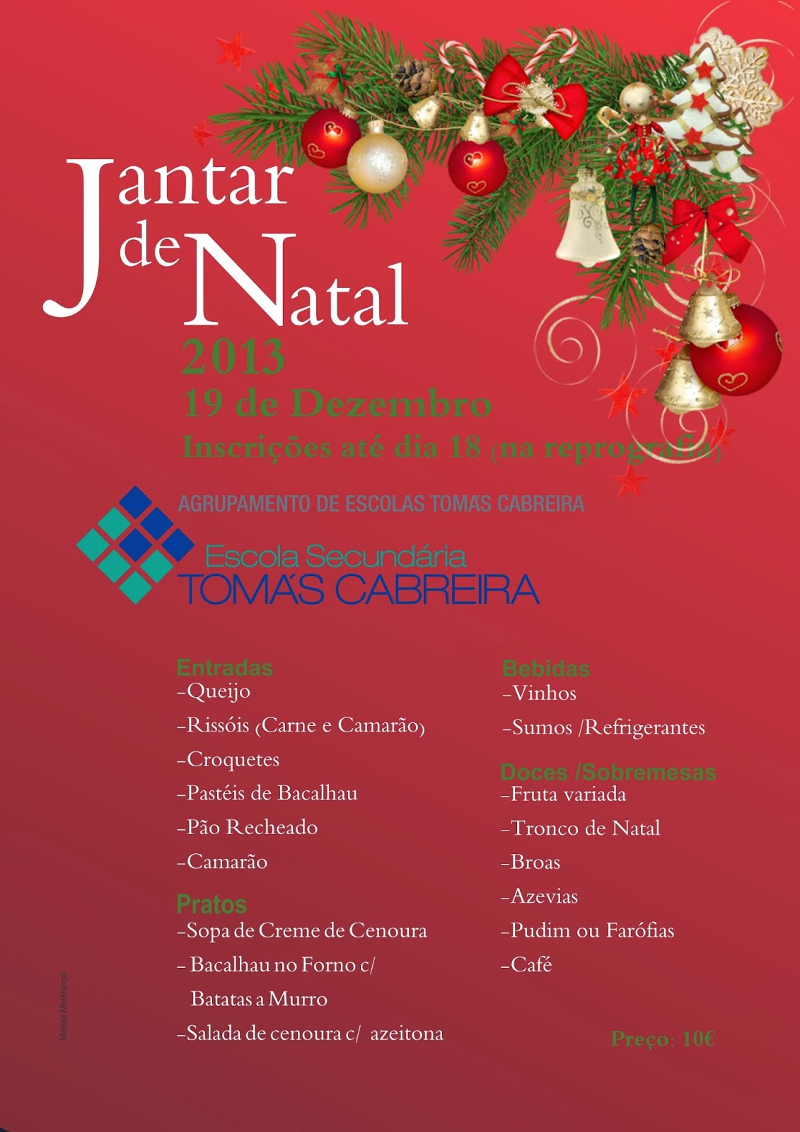 DESIGN DA MARISA: Cartaz para jantar de Natal
