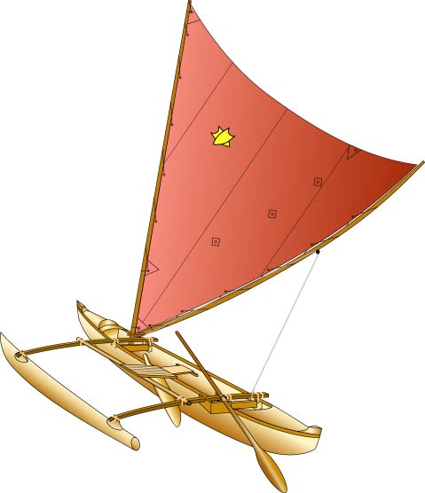 Ulua Outrigger Sailing Canoe: Build your own 18' (5.4M) outrigger ...