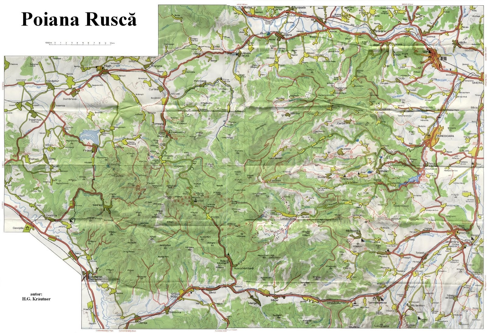 Harta Trasee Montane: Harti turistice trasee montane