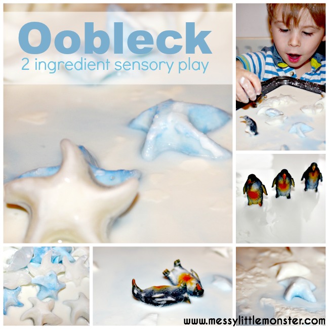 Oobleck Sensory Play - Messy Little Monster