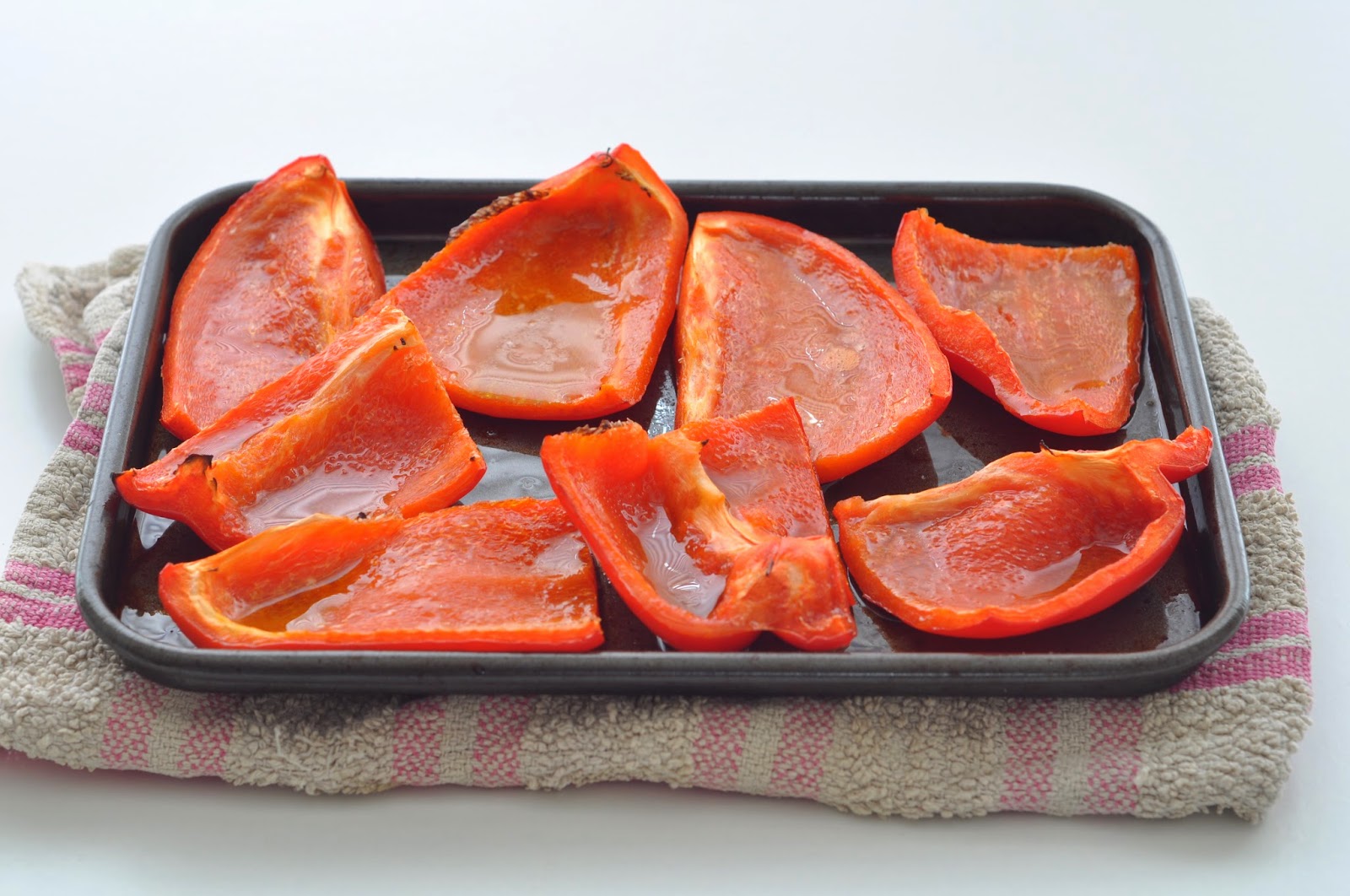 Simple Food: Roasted Red Pepper Flan with Bacon and Brie