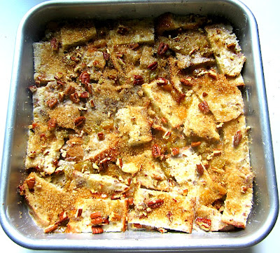 French Quarter Bread Pudding w/ Pecans & Raisins