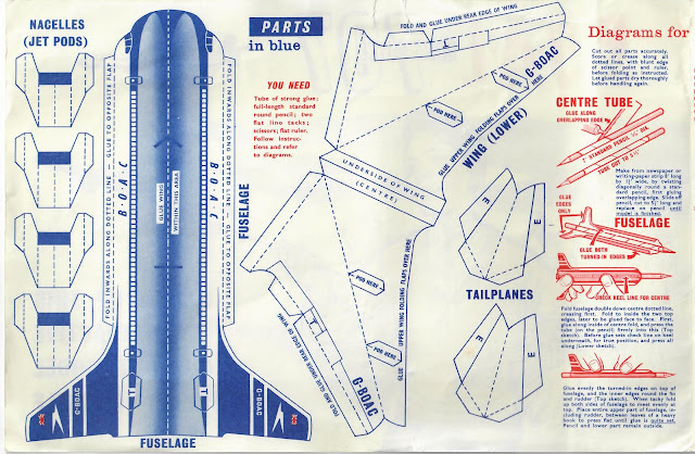 MOONBASE CENTRAL: BOAC COMET 4 JETLINER PAPER TOY