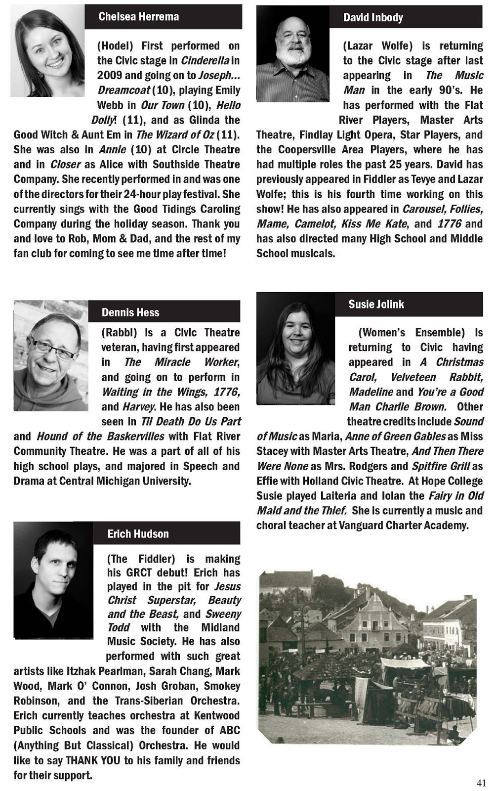 FIDDLER ON THE ROOF: Cast Bios